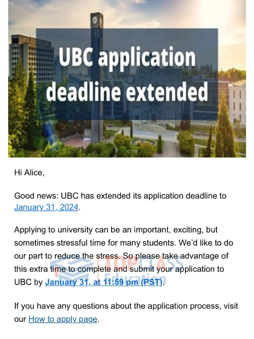 注意！UBC及多大部分2024fall申请截止日延期 – TopClass Education